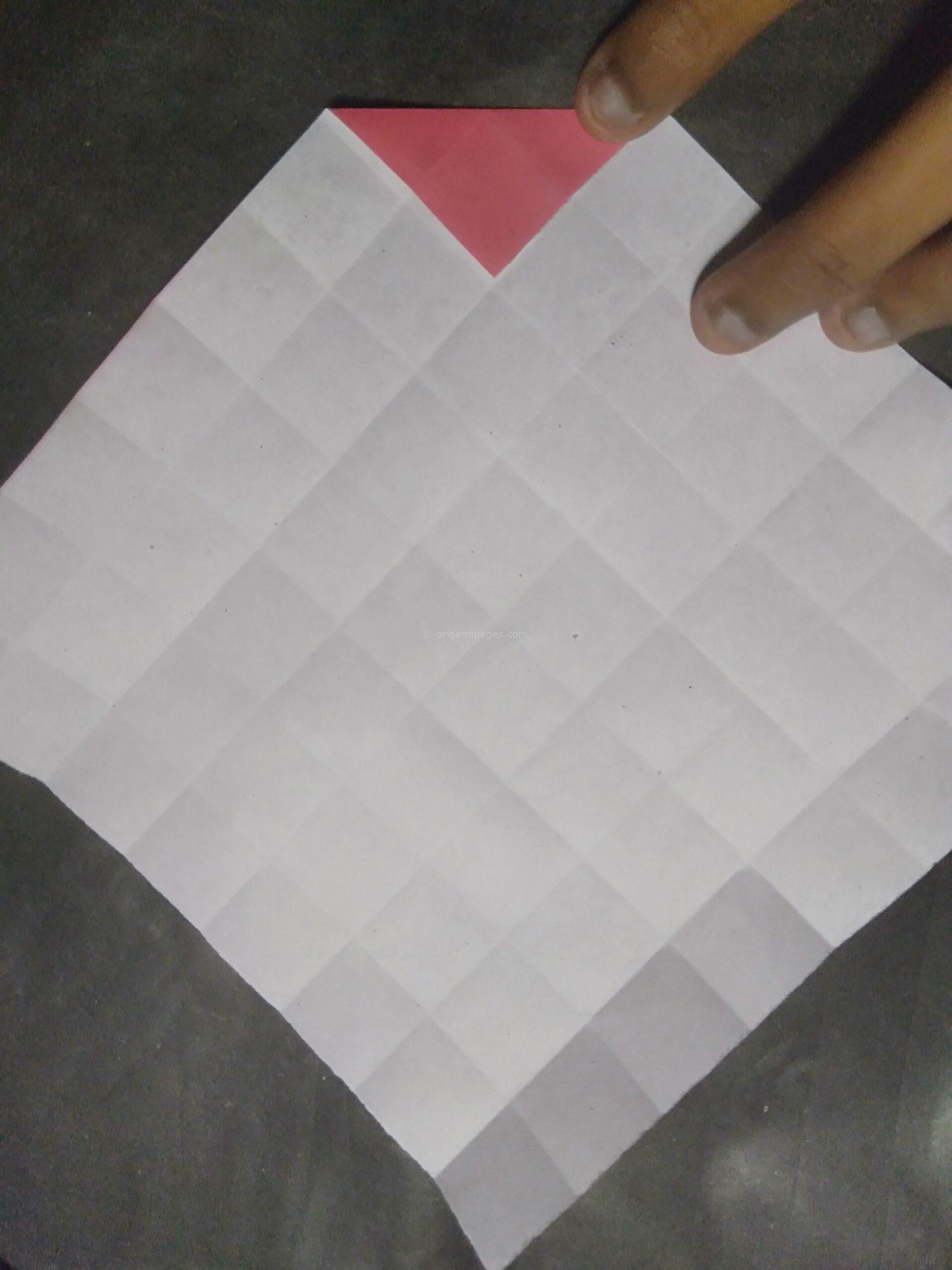 How To Make An Origami Checkered Heart Step By Step.