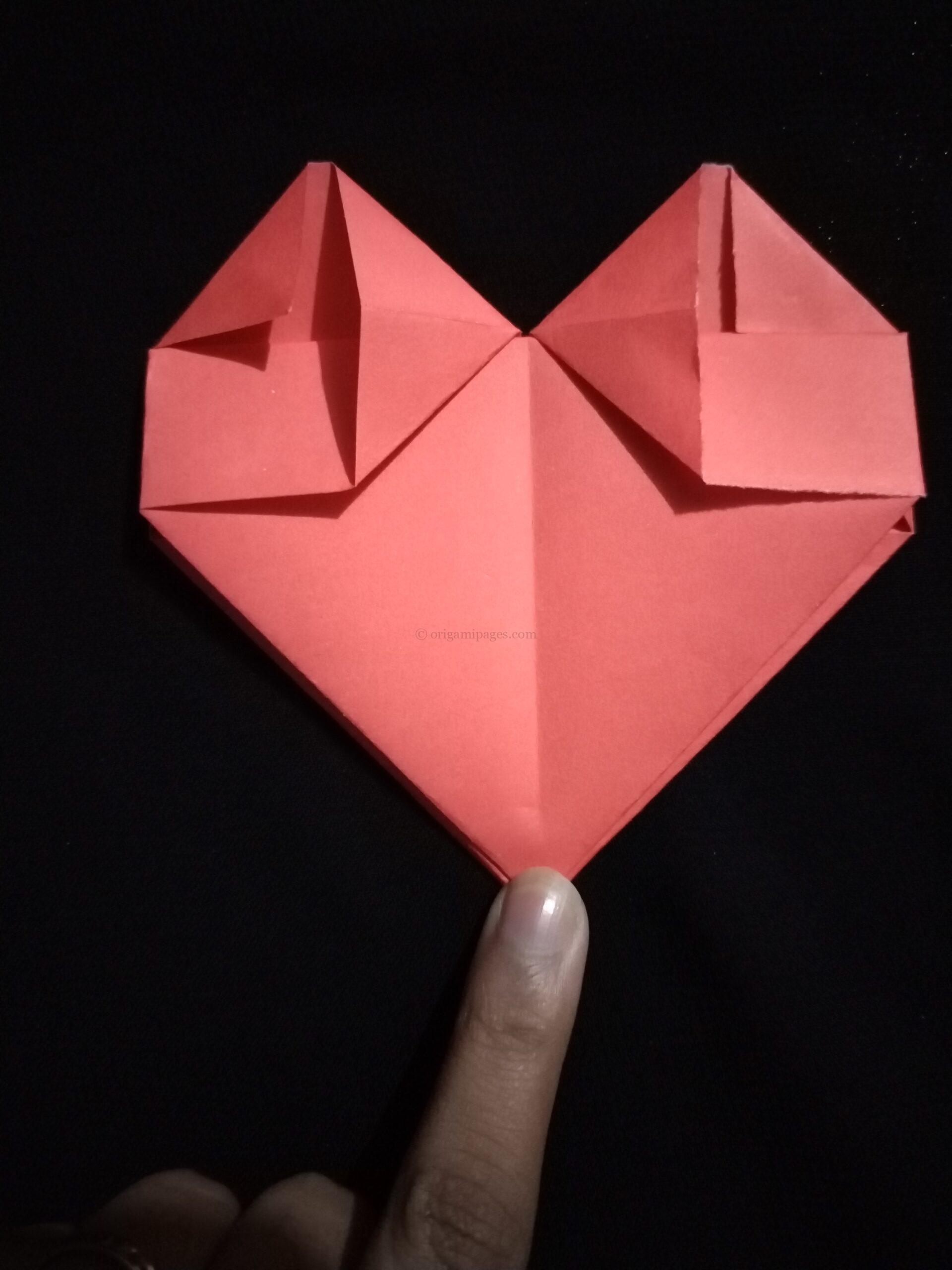 How to Make an Origami Simple Heart Step by Step.