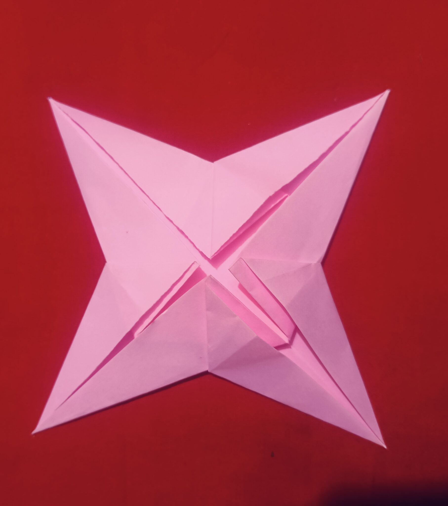 How to Make an Origami 4 Pointed Star